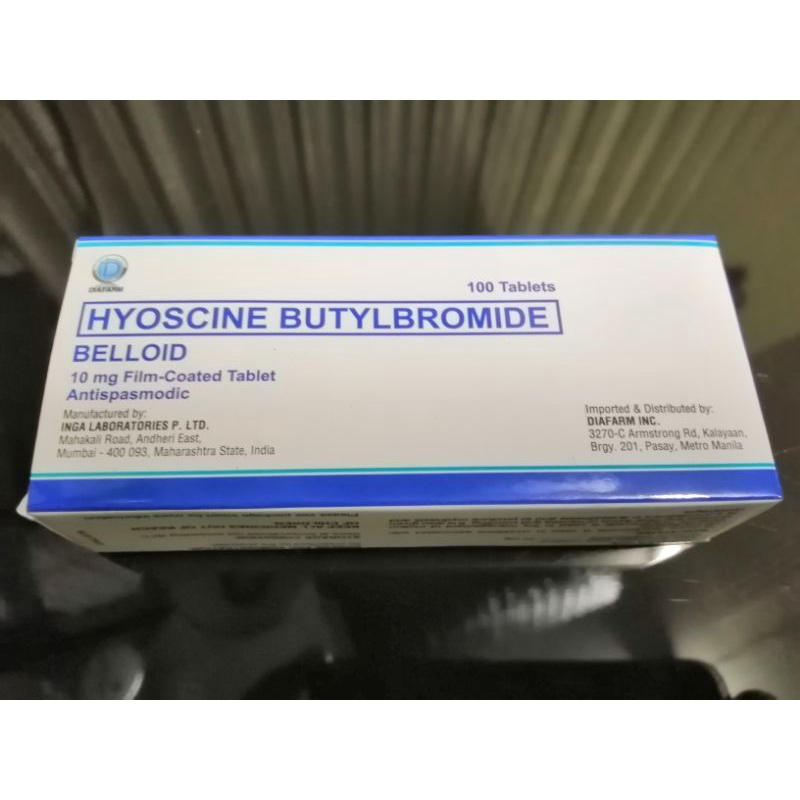 Buy Belloid hyoscine butylbromide 10mg film-coated tablet 1's online ...
